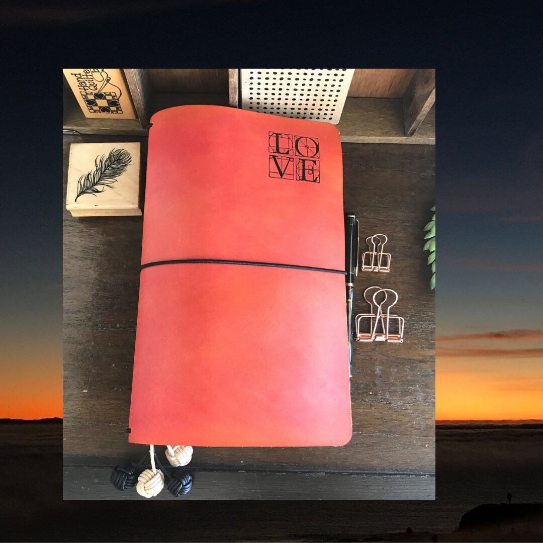 Sunset Standard Wide/cahier Travelers Notebook Cover Leather - Etsy