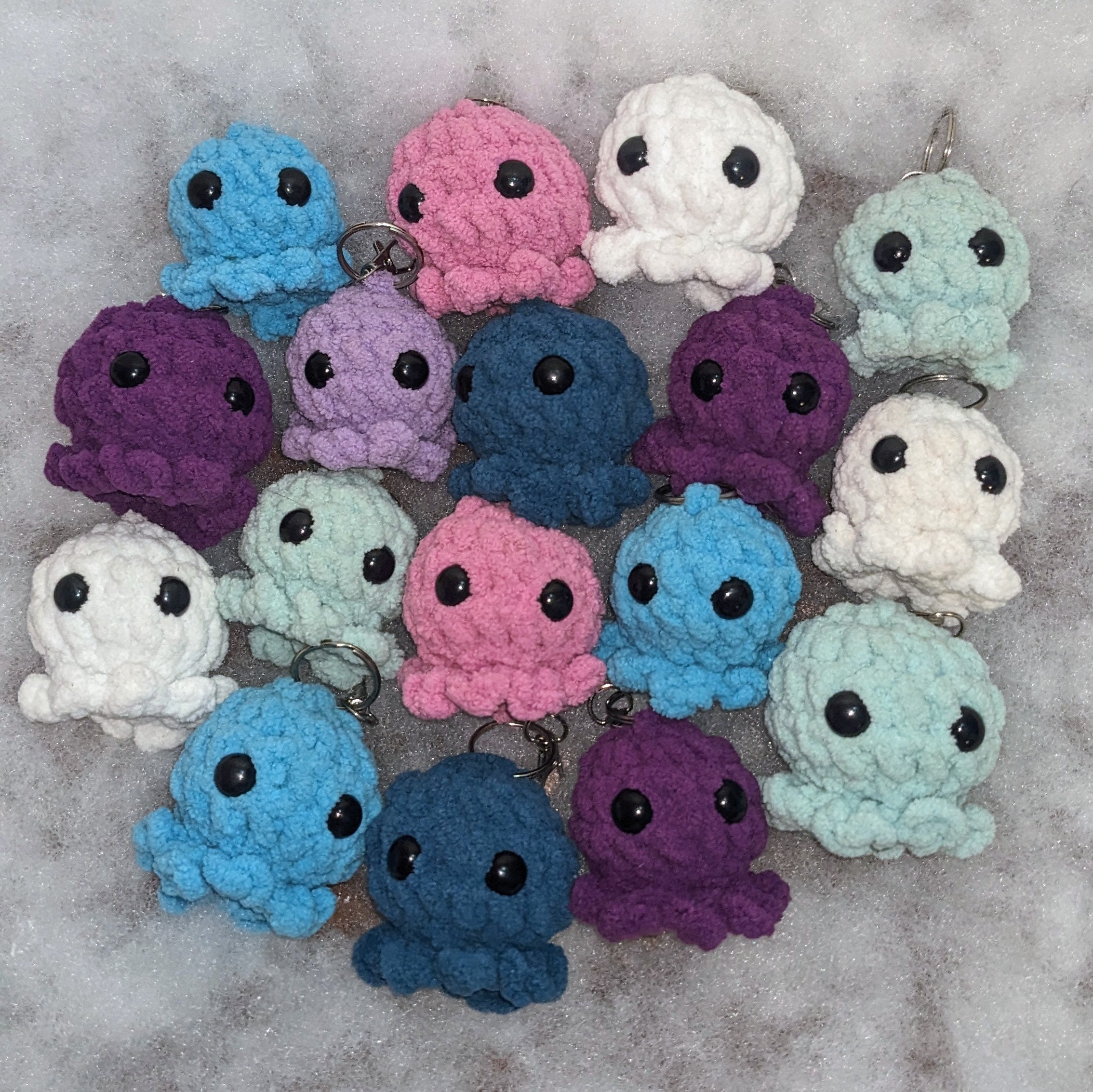 Cute Plush Crocheted Amigurumi Octopus Keychain - Etsy