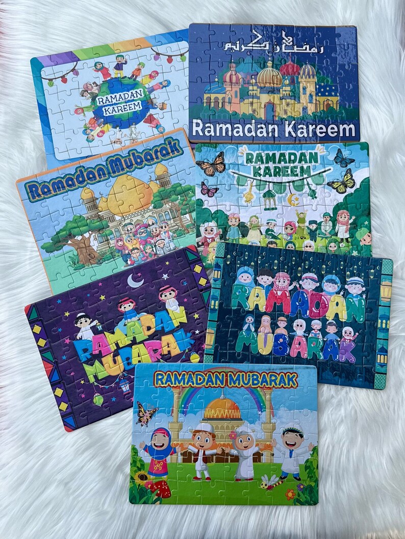 Ramadan Mubarak Puzzles for Kids , Ramadan Favors , Muslim Kids Gifts ...