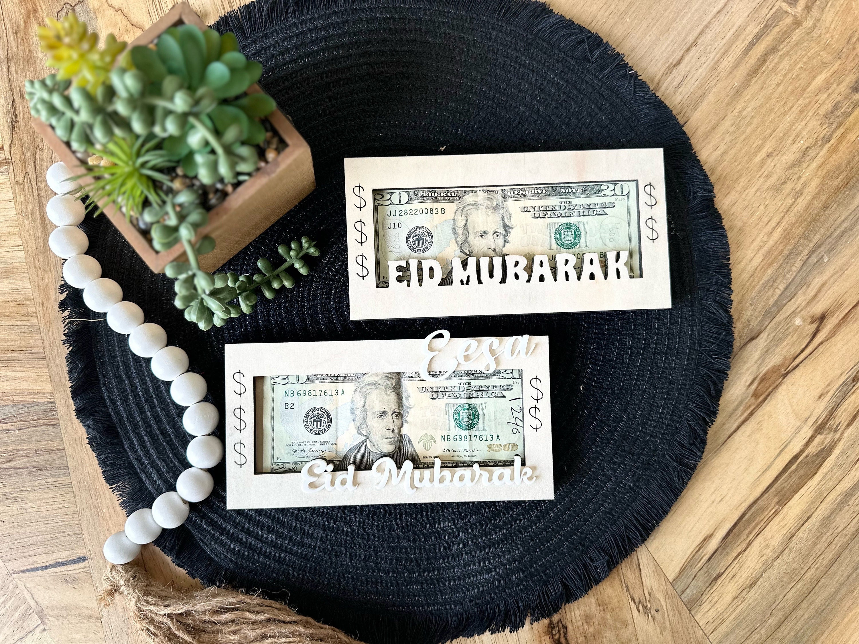 Eid Money Envelopes , Wooden Money Cards , Eid Mubarak Cash Cards , Eid ...