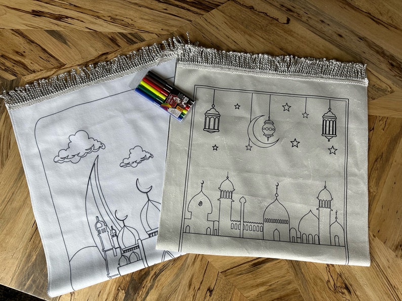Color Your Own Prayer Rug , Kids Prayer Rug Activity , Islamic Gifts ...