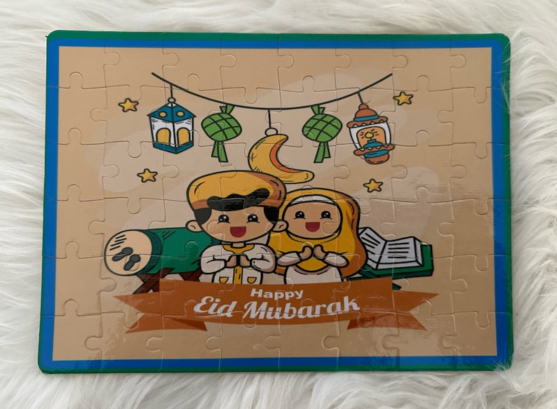 Eid Mubarak Puzzles for Kids , Eid Favors , Muslim Kids Gifts , Eid ...