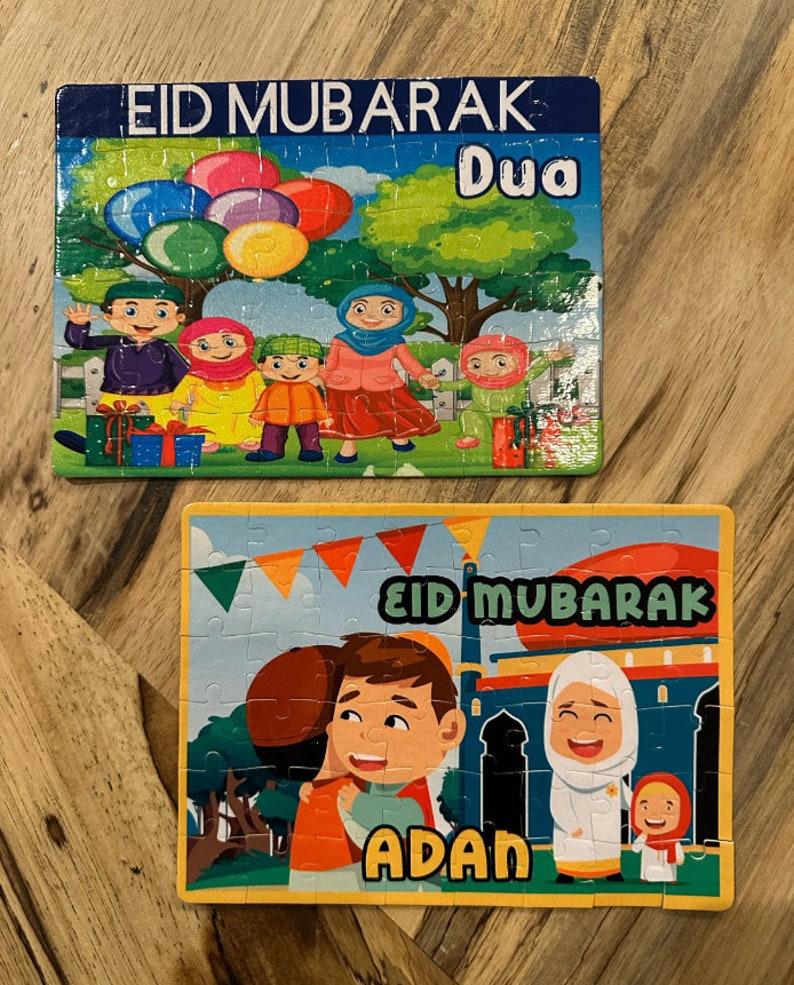 Eid Mubarak Puzzles for Kids , Eid Favors , Muslim Kids Gifts , Eid ...