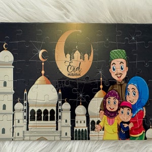 Eid Mubarak Puzzles for Kids , Eid Favors , Muslim Kids Gifts , Eid ...