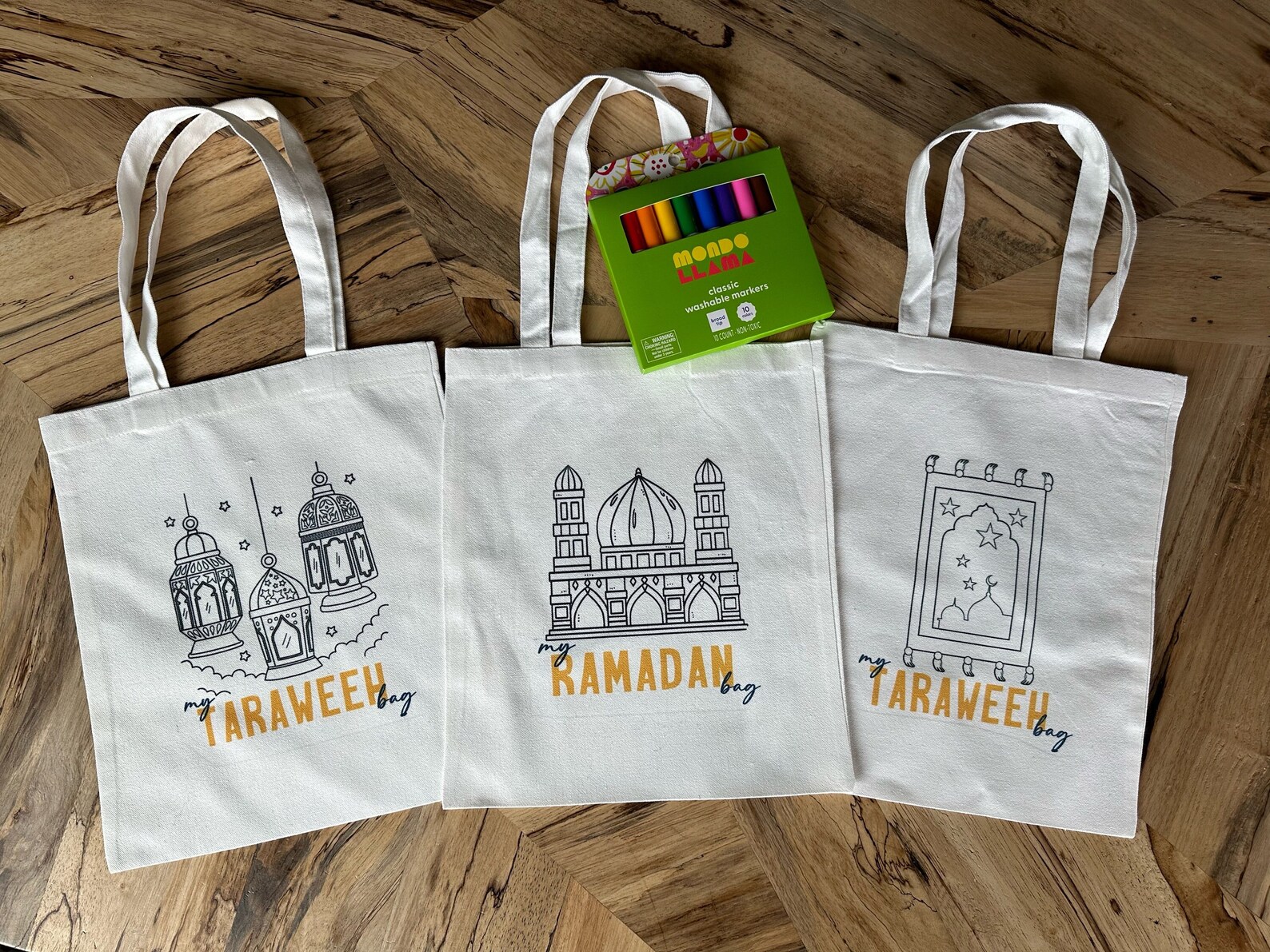 Custom Ramadan Tote , DIY Ramadan Bag , Taraweeh Bag , Ramadan Favors ...