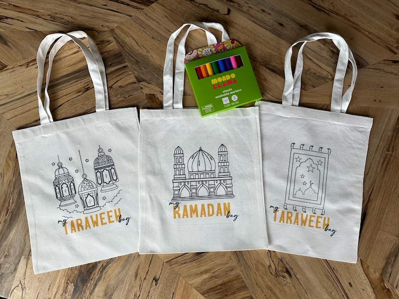 Custom Ramadan Tote , DIY Ramadan Bag , Taraweeh Bag , Ramadan Favors ...