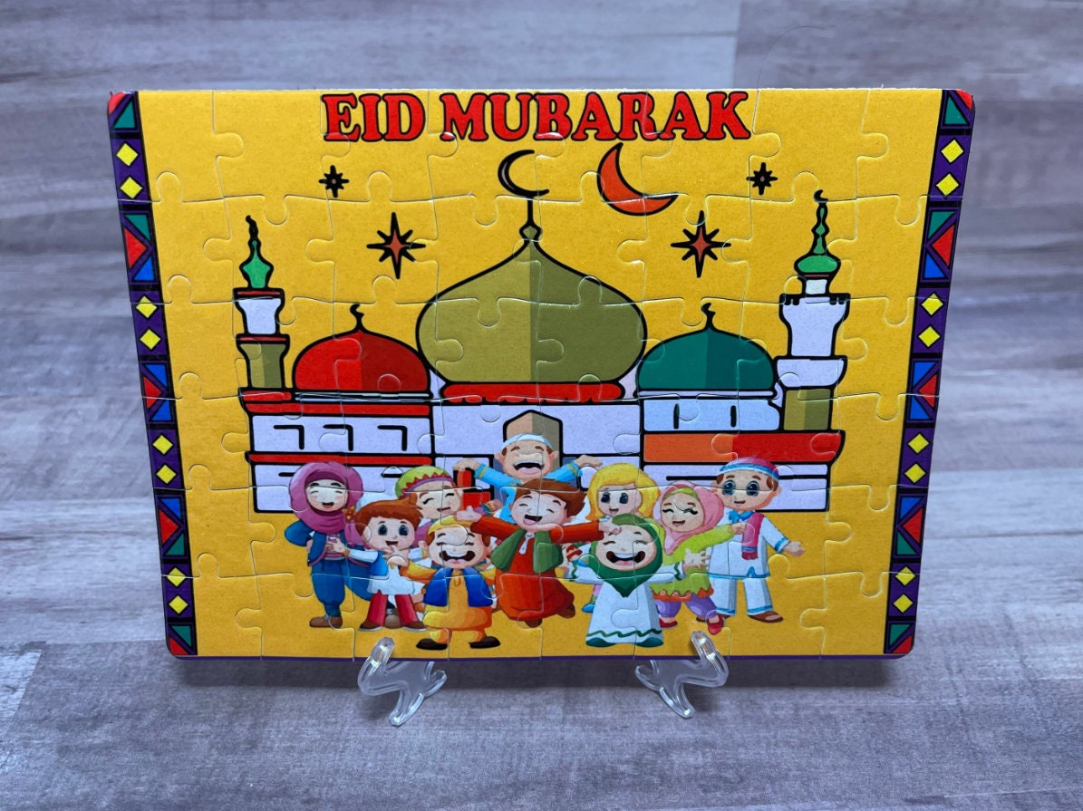 Eid Mubarak Puzzles for Kids , Eid Favors , Muslim Kids Gifts , Eid ...