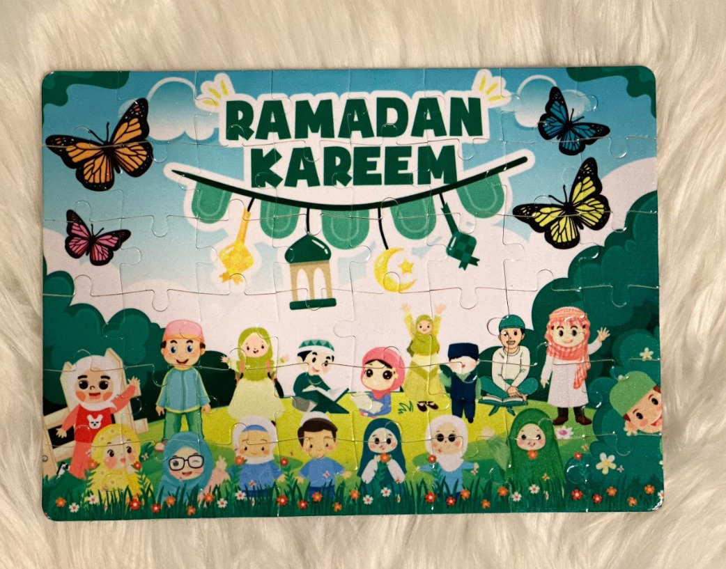 Ramadan Mubarak Puzzles for Kids , Ramadan Favors , Muslim Kids Gifts ...