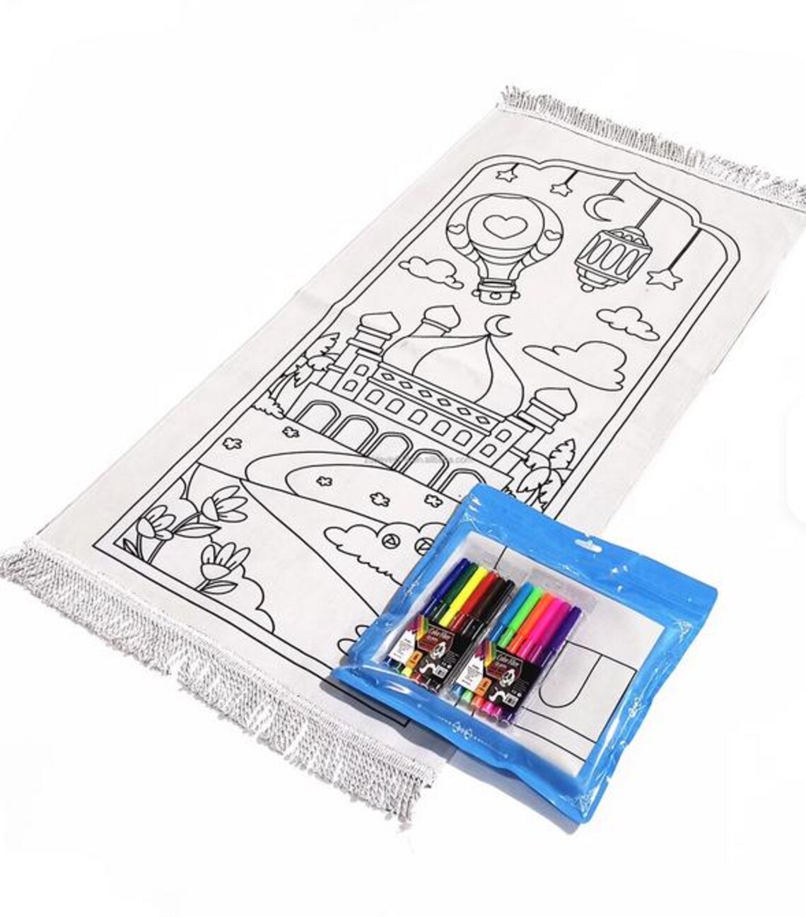 Color Your Own Prayer Rug , Kids Prayer Rug Activity , Islamic Gifts ...