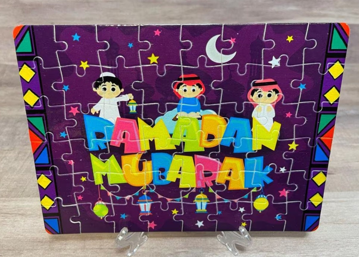 Ramadan Mubarak Puzzles for Kids , Ramadan Favors , Muslim Kids Gifts ...