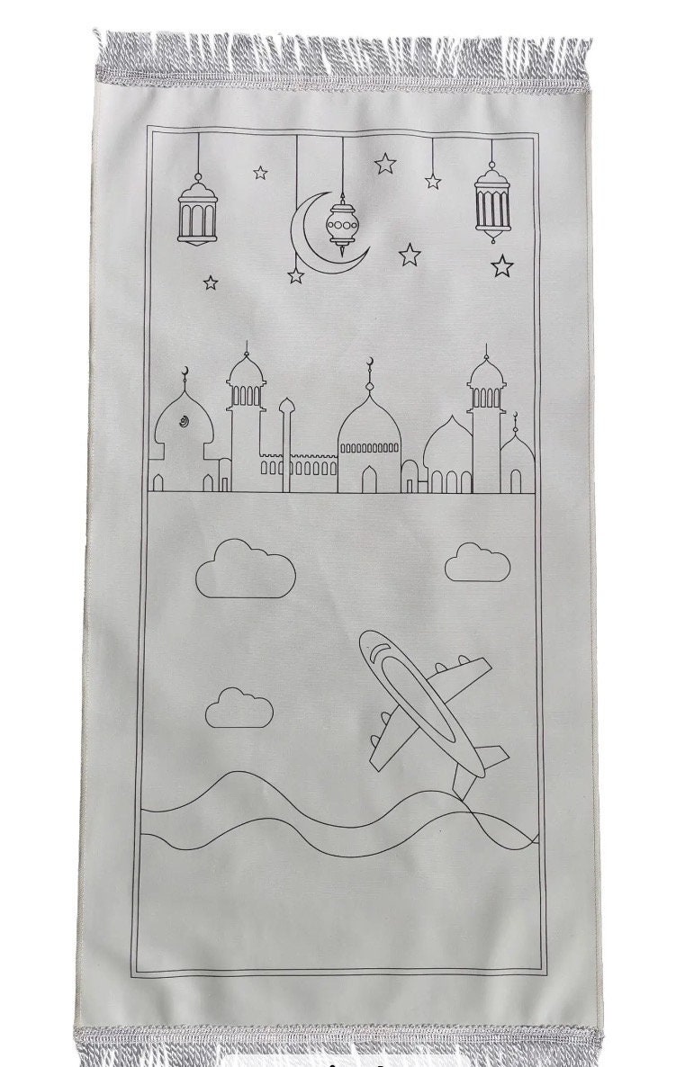 Color Your Own Prayer Rug , Kids Prayer Rug Activity , Islamic Gifts ...