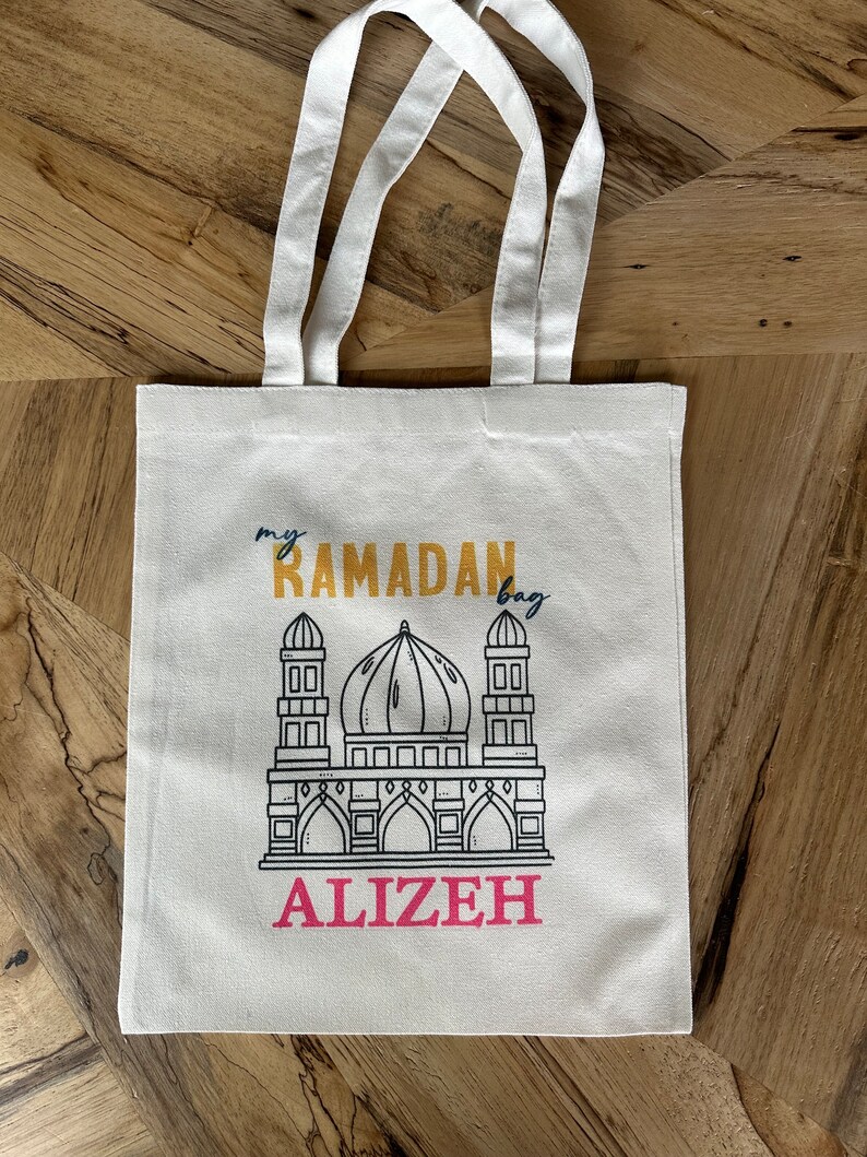 Custom Ramadan Tote , DIY Ramadan Bag , Taraweeh Bag , Ramadan Favors ...
