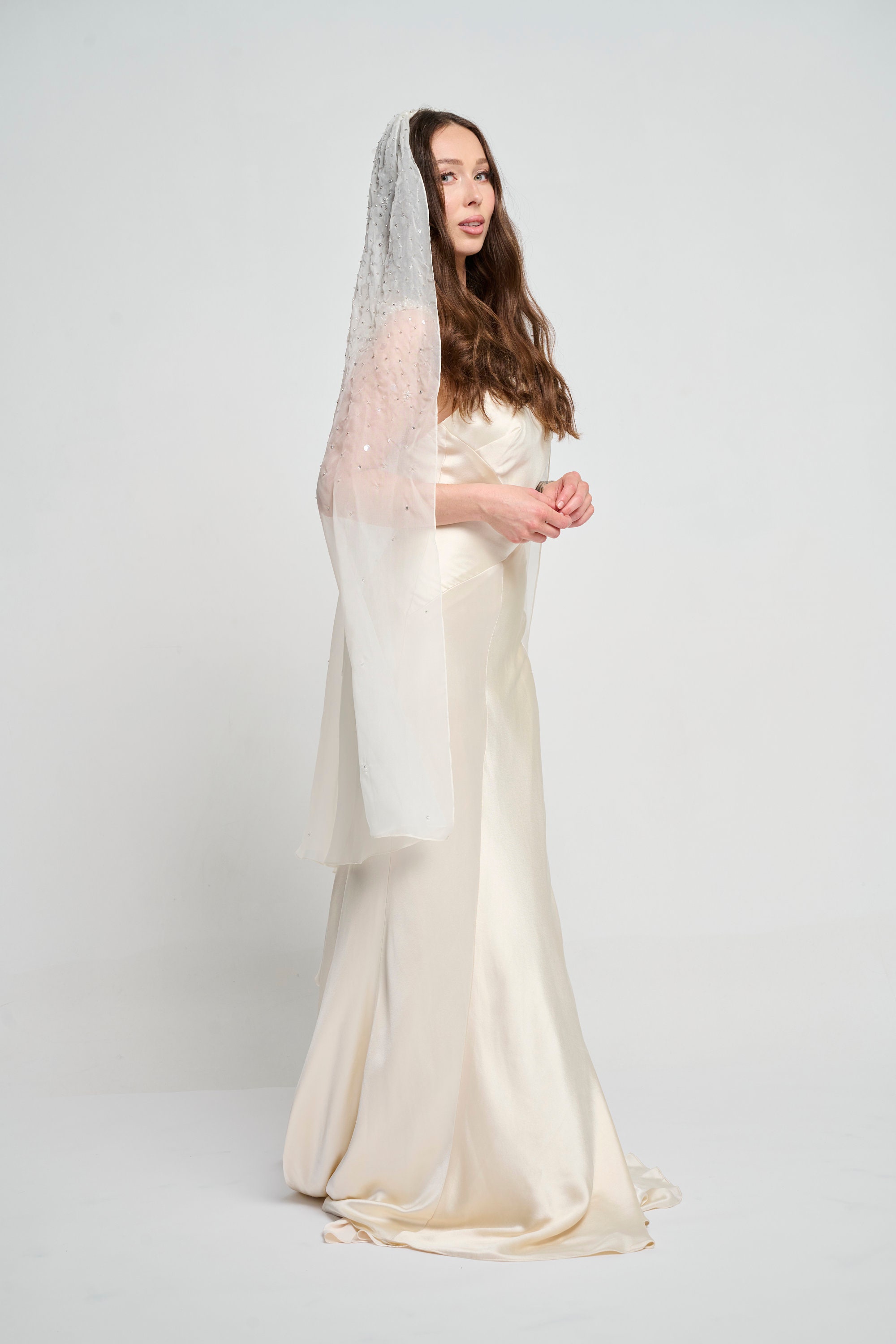 Bridal Ballet Crystal Wedding Veil, Ballet Beaded Sparkly Veil ...