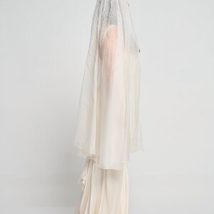 Beaded Ballet Wedding Veil for Bride, Embroidered Crystal Veil, Waltz ...
