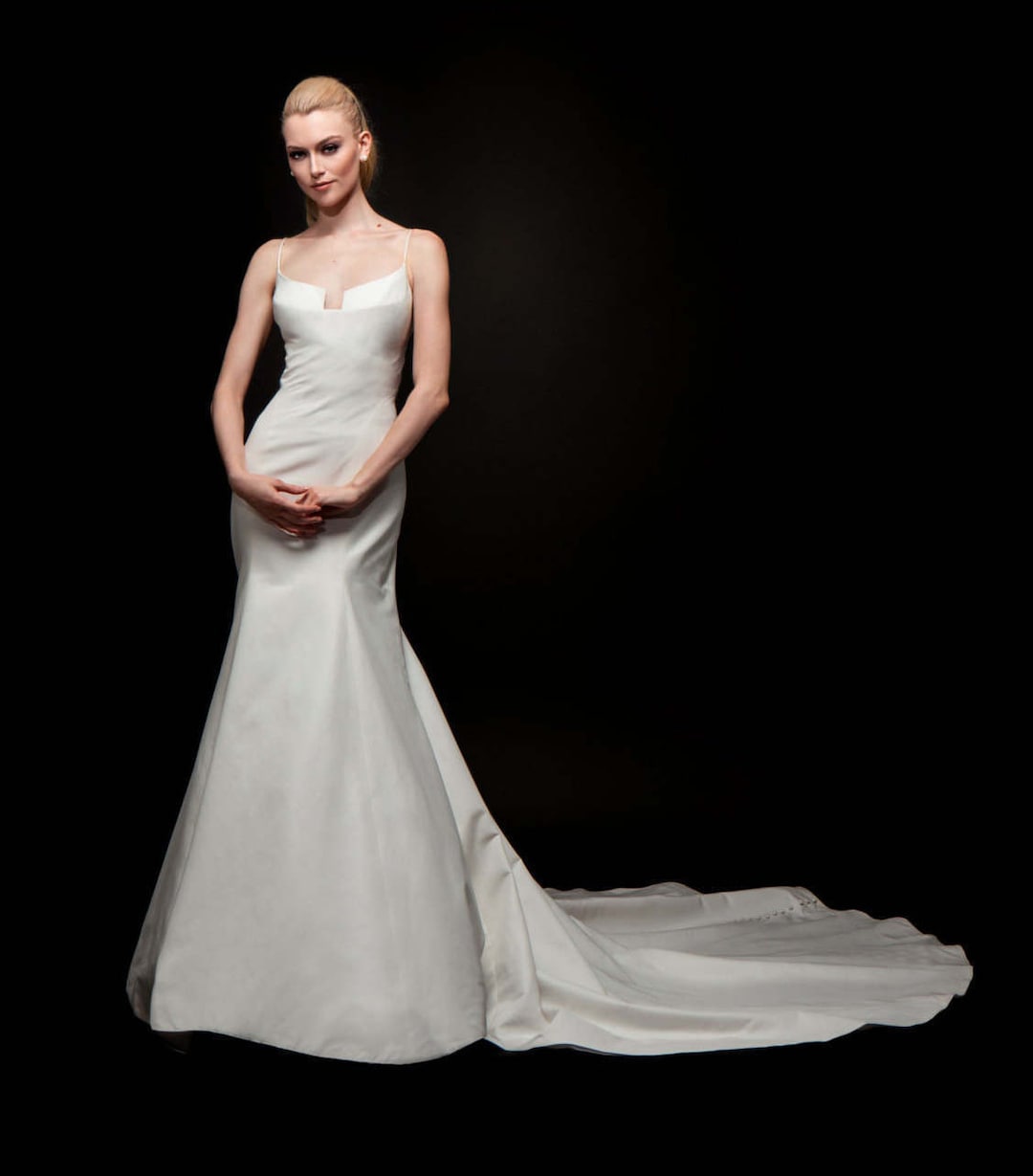 Wedding Dress, Bridal Gown, Form Fitting, Low Front, Crystal Beading ...