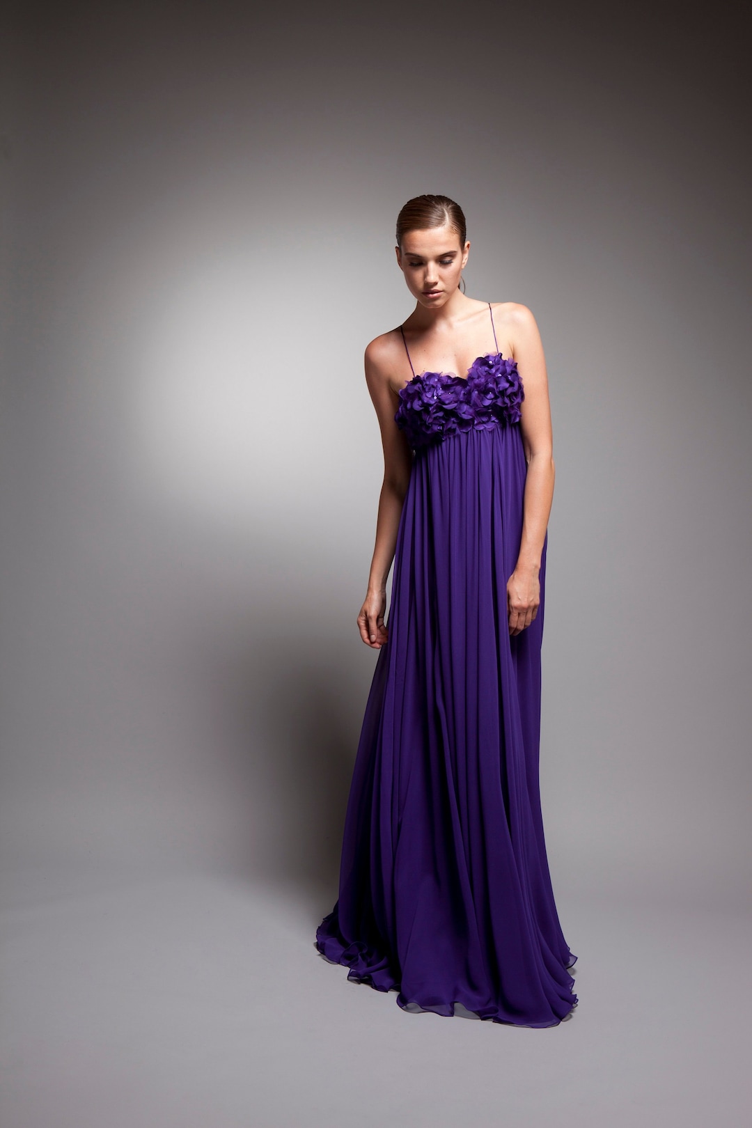 Women Evening Party Dress, Cocktail Dress for Bridesmaid, Vivid Purple ...