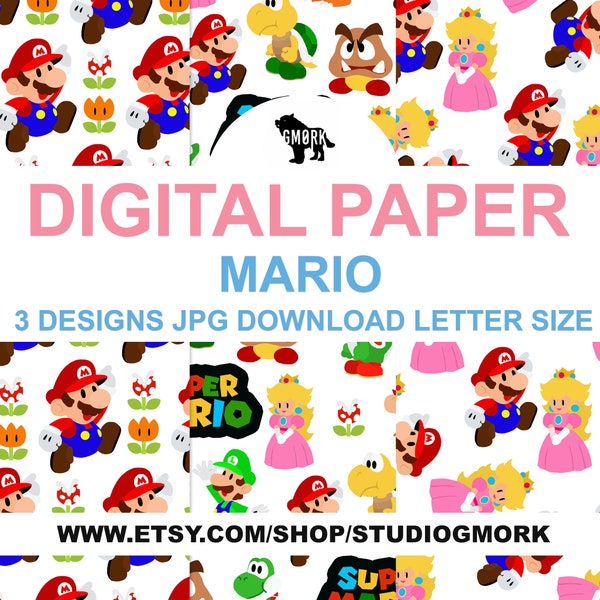 Mario Printables - Etsy