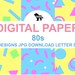 80s Retro Printable Paper for Planners Scrapbooking - Etsy