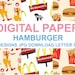 Hamburger Printable Papers, Digital, JPG, Download for Planners ...