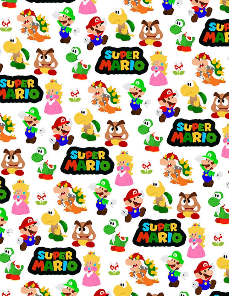 Mario Printable Papers, Videogame, Gamer, for Planners, Crafts ...