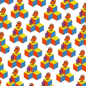 Qbert Printable Paper Jpg Download Print Videogame - Etsy