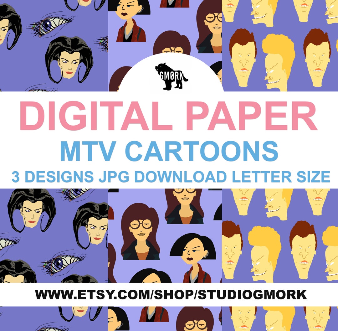 Mtv Cartoons Printable Papers, Beavis and Butthead, Daria and Aeon Flux ...