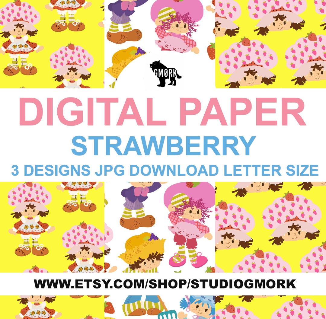 Strawberry Printable Papers, Jpg, Download, for Planners, Journaling ...