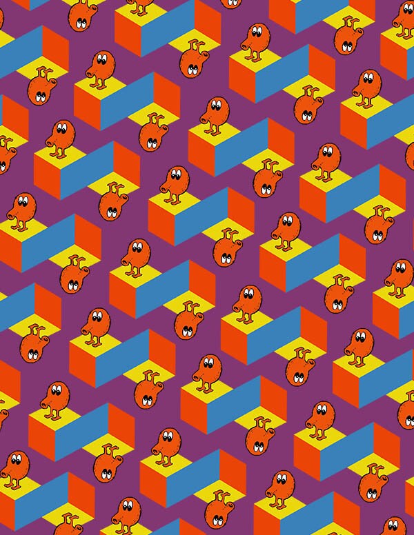 Qbert Printable Paper Jpg Download Print Videogame - Etsy