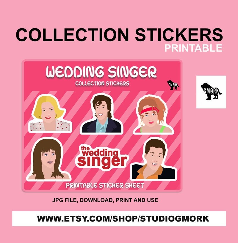 The Wedding Singer Printable Stickers, Jpg, Download, for Planners ...