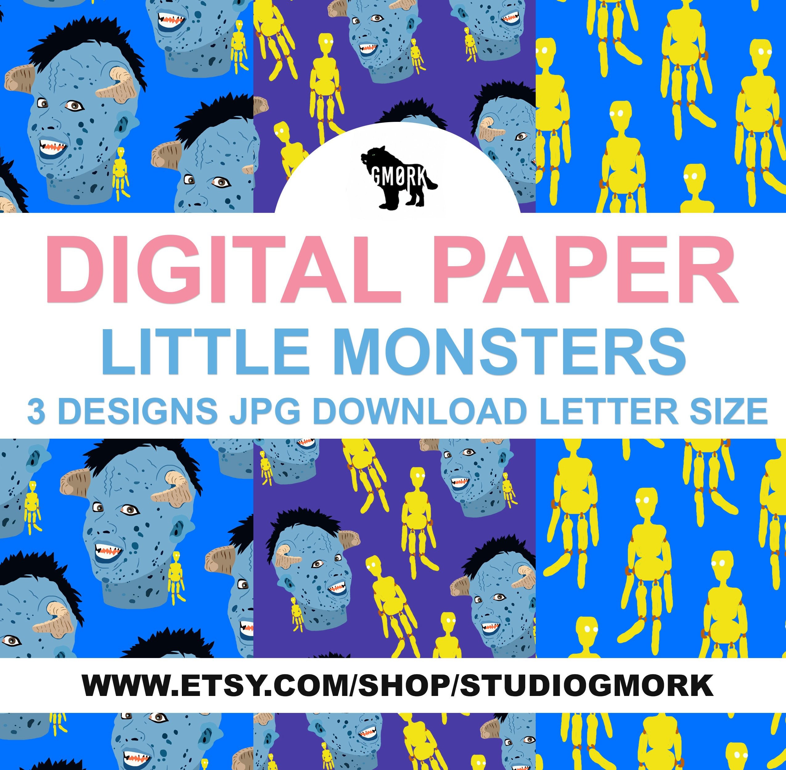 Little Monsters Printable Papers, Download Paper, Jpg, Maurice, Old ...
