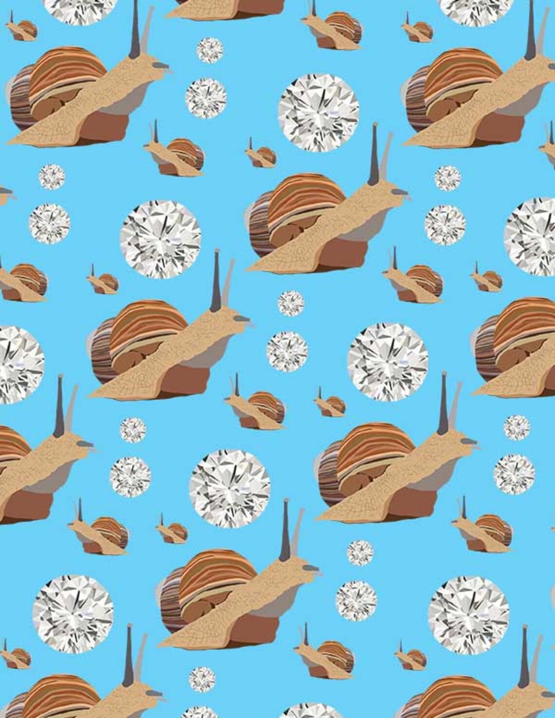 Diamonds and Snails Printable Paper Digital JPG Download - Etsy