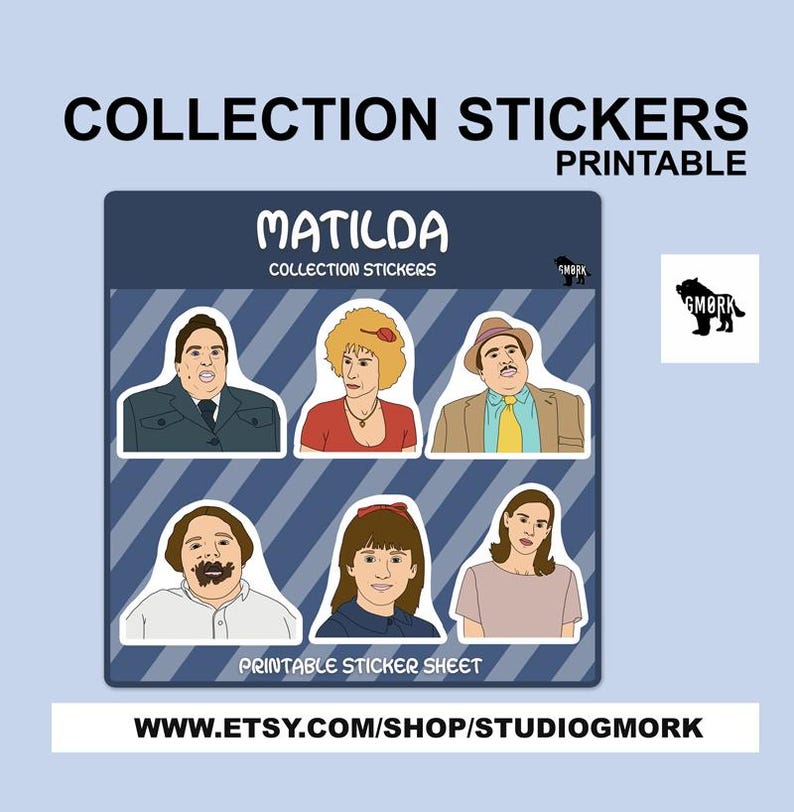 Matilda Parintable Sticker Sheet for Scrapbooking, Planners, Journaling ...