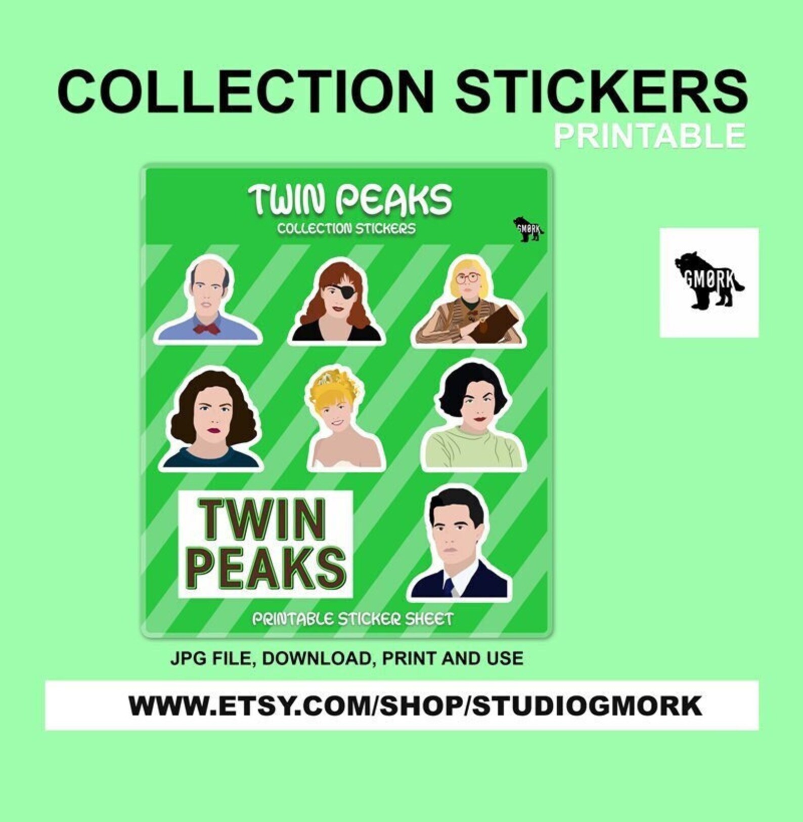 Printable Sticker Sheet"my Special Agent". Sticker Pack Inspired by ...