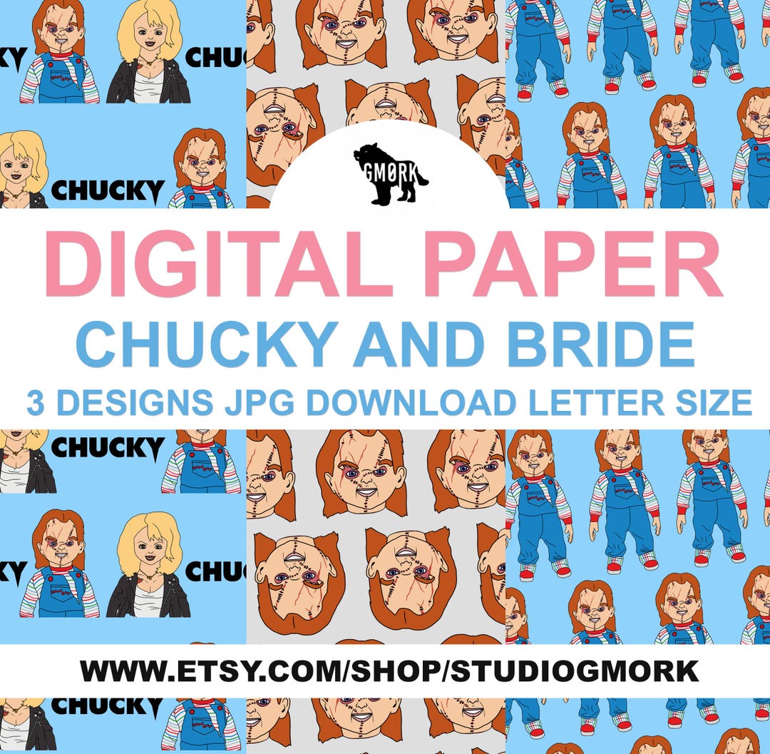 Chucky and Bride Printable Papers for Journaling, Planners ...