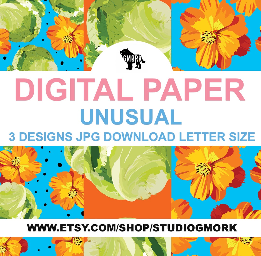 Unusual Printable Papers, Digital, JPG, Download for Planners ...