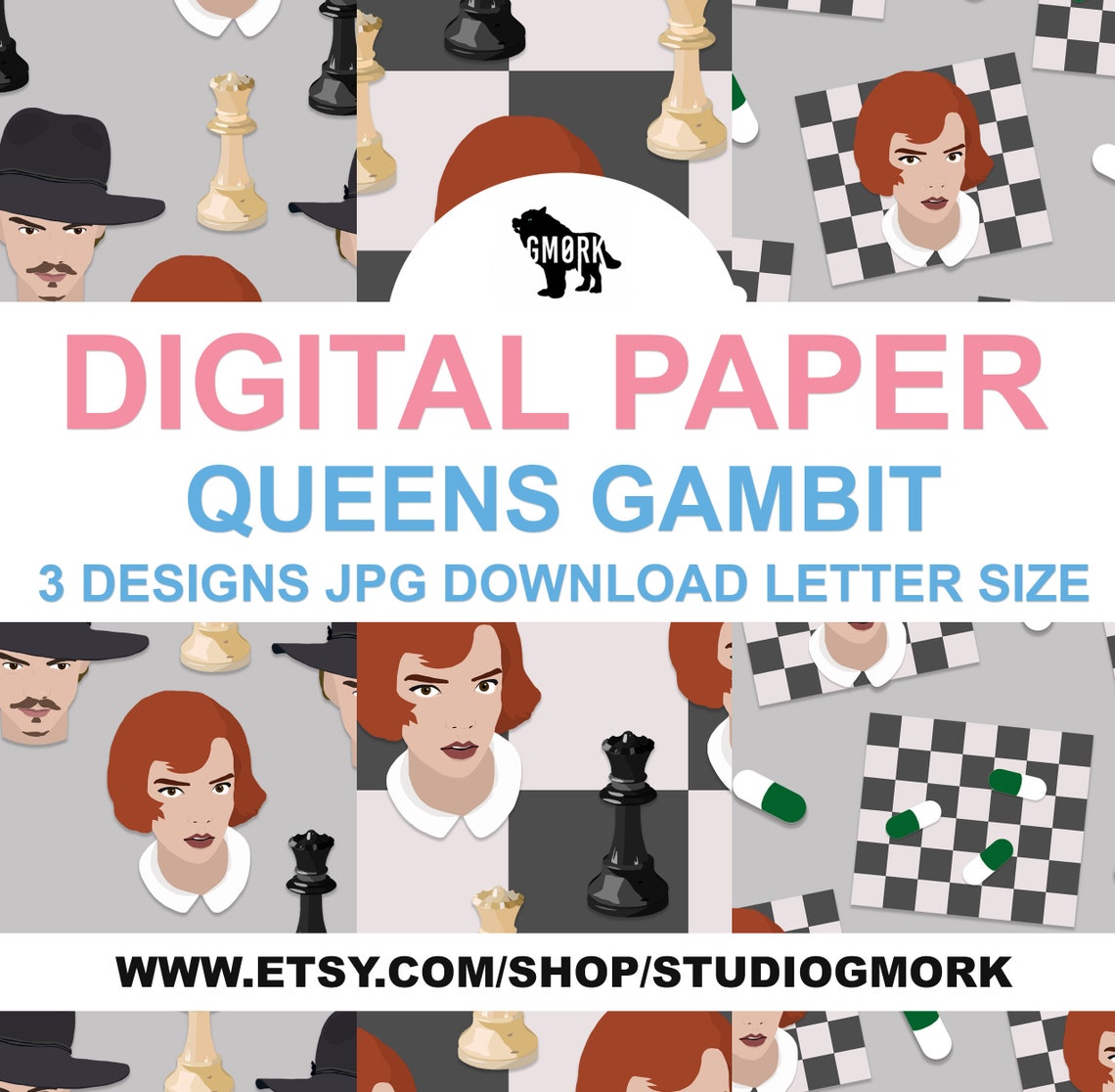 Queens Gambit Printable Papers for Crafts Scrapbooking - Etsy