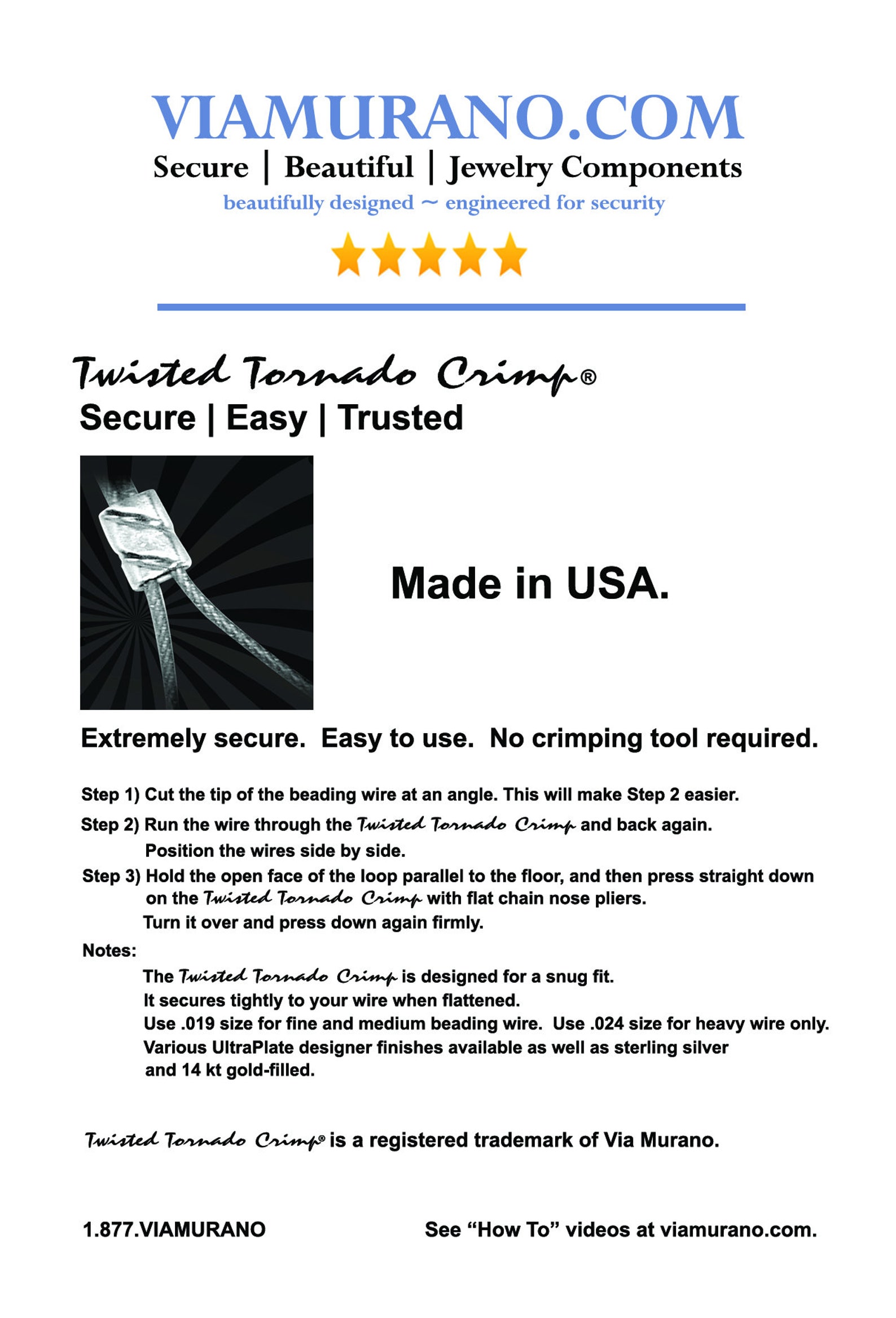Twisted Tornado Crimp® 24 Kt. Antique Gold ULTRAPLATE® .024 3mm (choose ...
