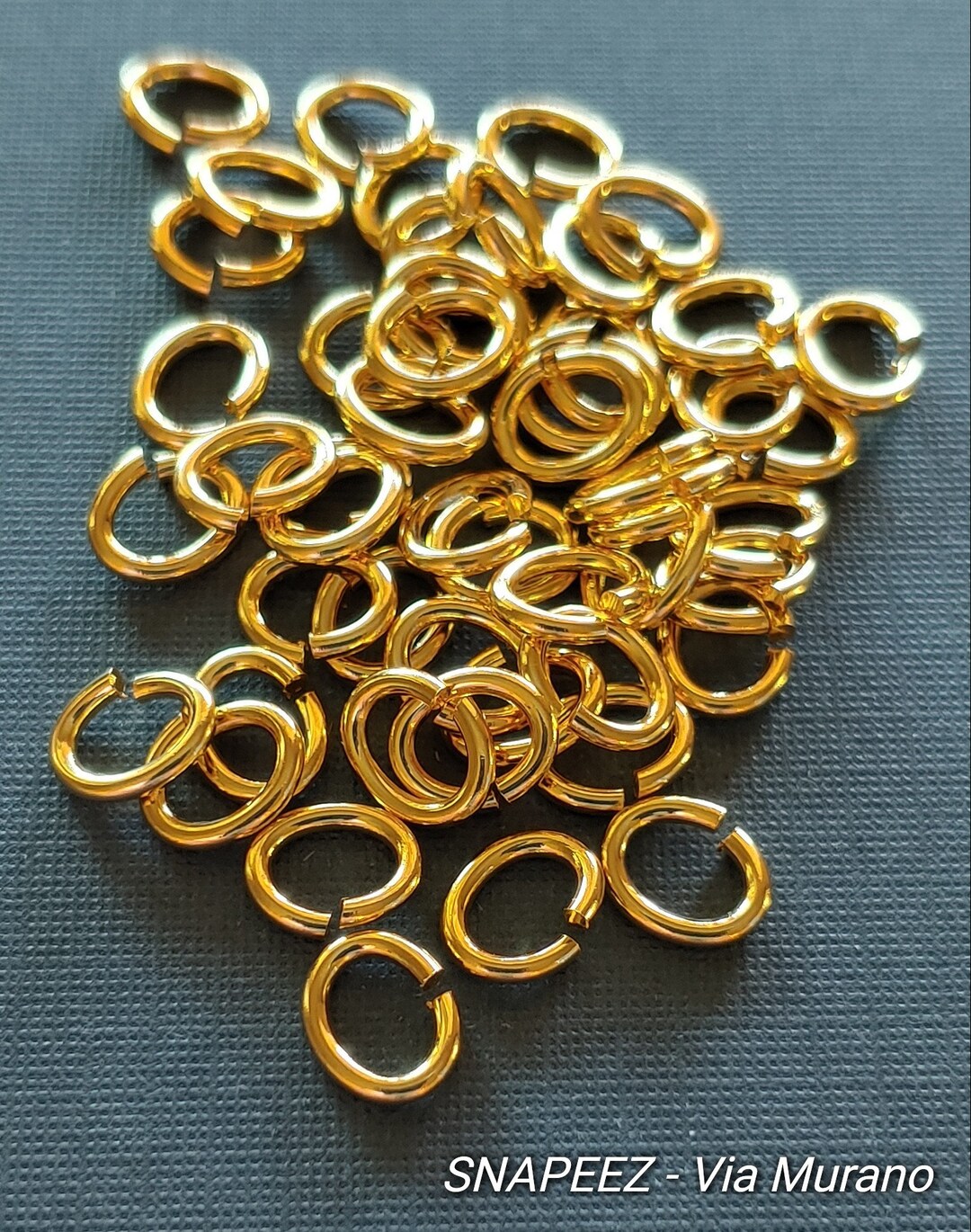 SNAPEEZ® "the Snapping Jump Ring" 24 Kt. Gold Oval Jump Ring Hard Open ...