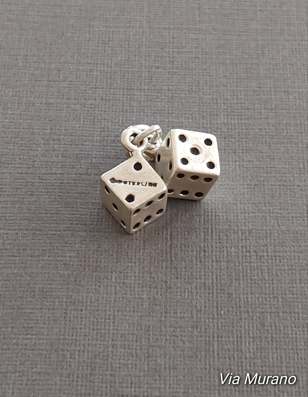 Limited Edition Sterling Silver Dice Charm Measuring 6x6mm. Weight of ...