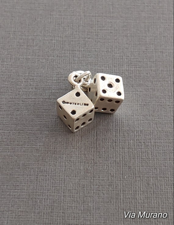 Limited Edition Sterling Silver Dice Charm Measuring 6x6mm. - Etsy