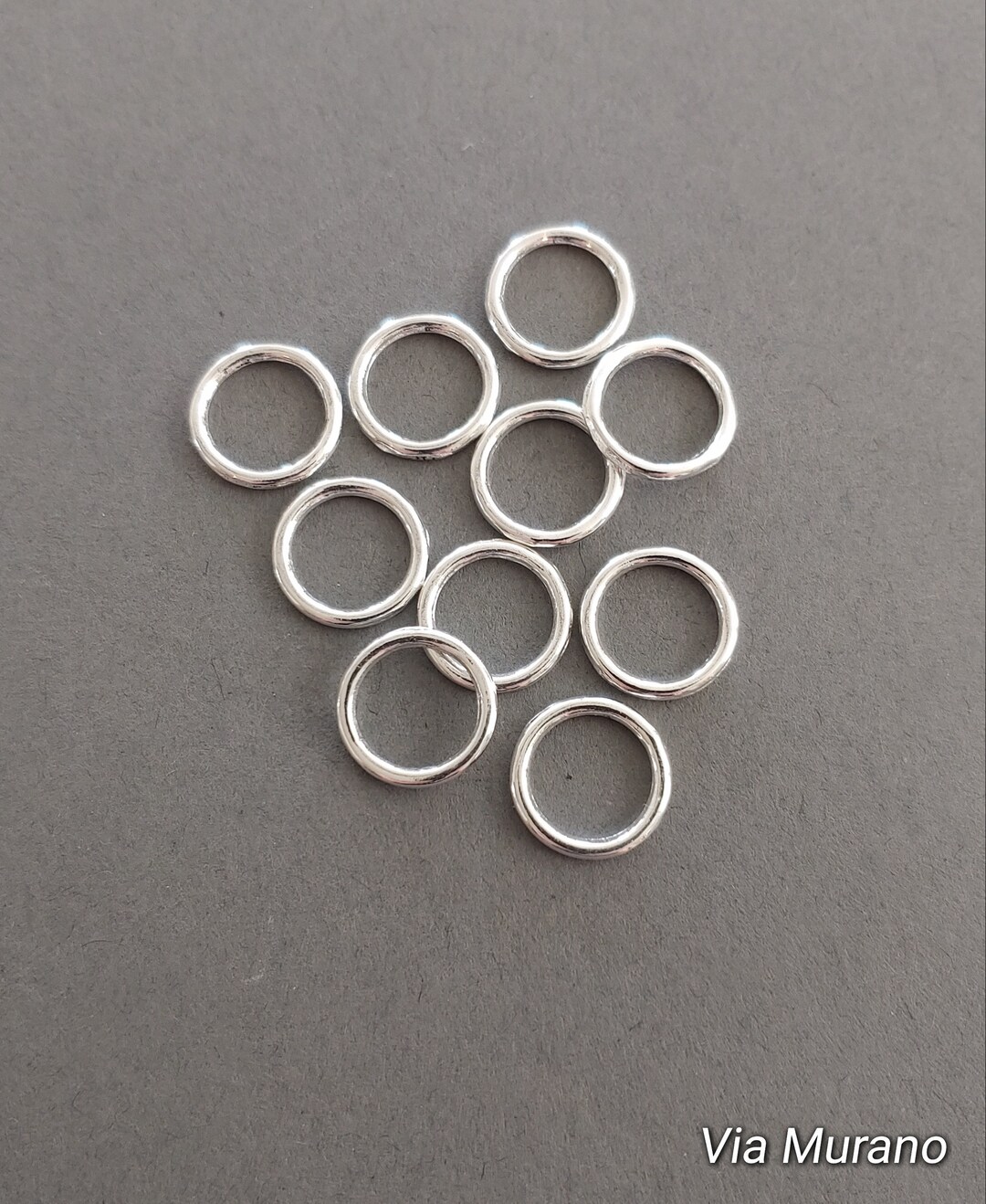 12mm Pewter Closed Ring Finding Choose Designer Finish. Pack of 10. - Etsy