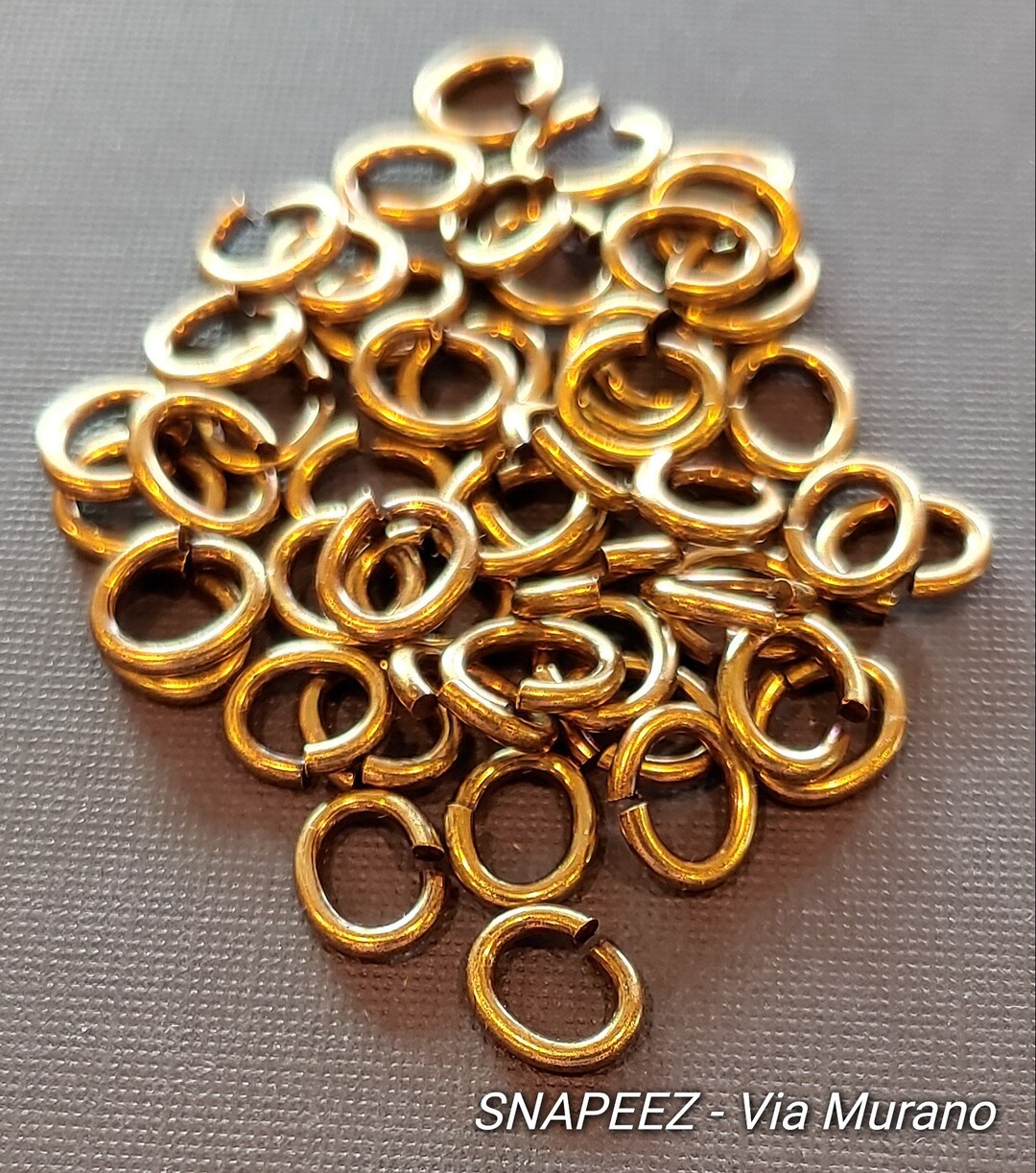 SNAPEEZ® "the Snapping Jump Ring" Brasseria Antique Brass Oval Jump ...