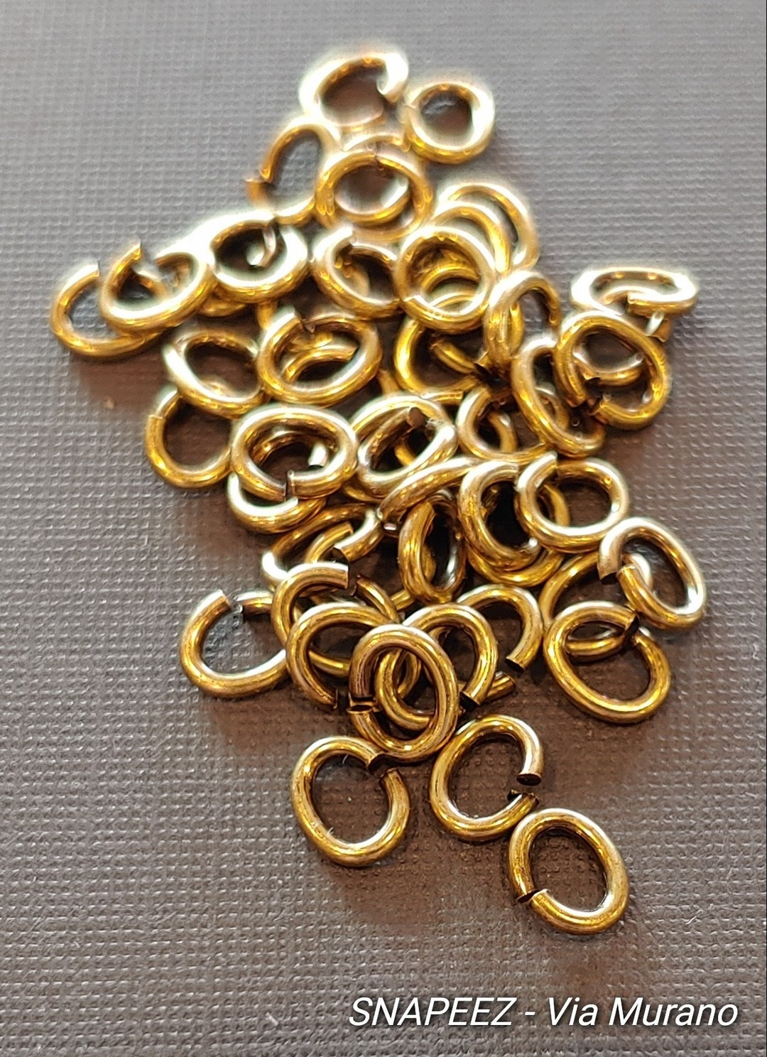 SNAPEEZ® "the Snapping Jump Ring" Brasseria Antique Brass Oval Jump ...