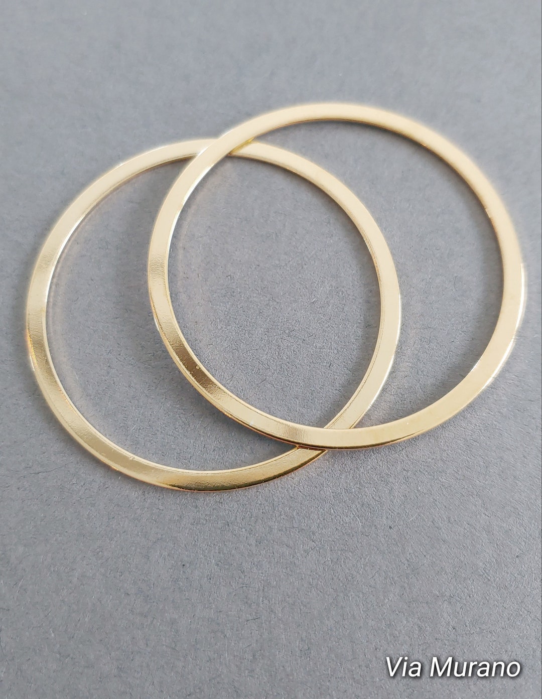 The Flat HOOP - Lightweight Round Seamless Brass Flat Hoop. 1.75 ...
