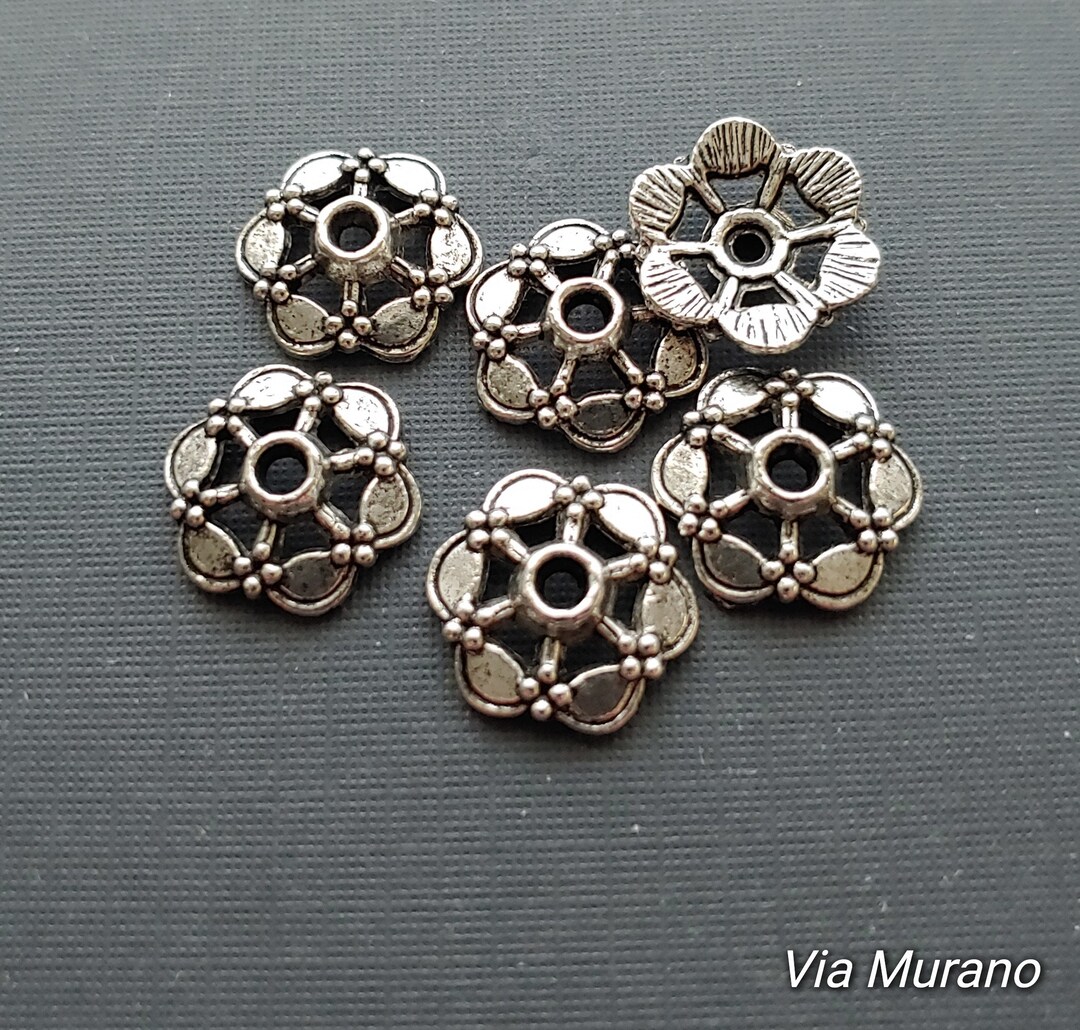 13mm Pewter Fancy 6 Petal Bead Cap (sold in Pack of 18) - Etsy