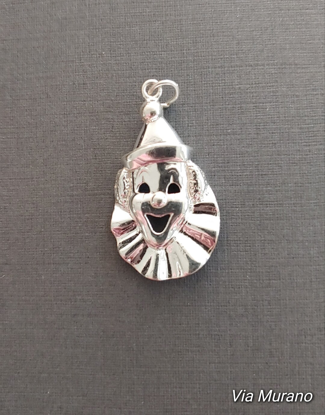 Limited Edition Sterling Silver Clown Mask Charm Measuring 31mmx20mm ...