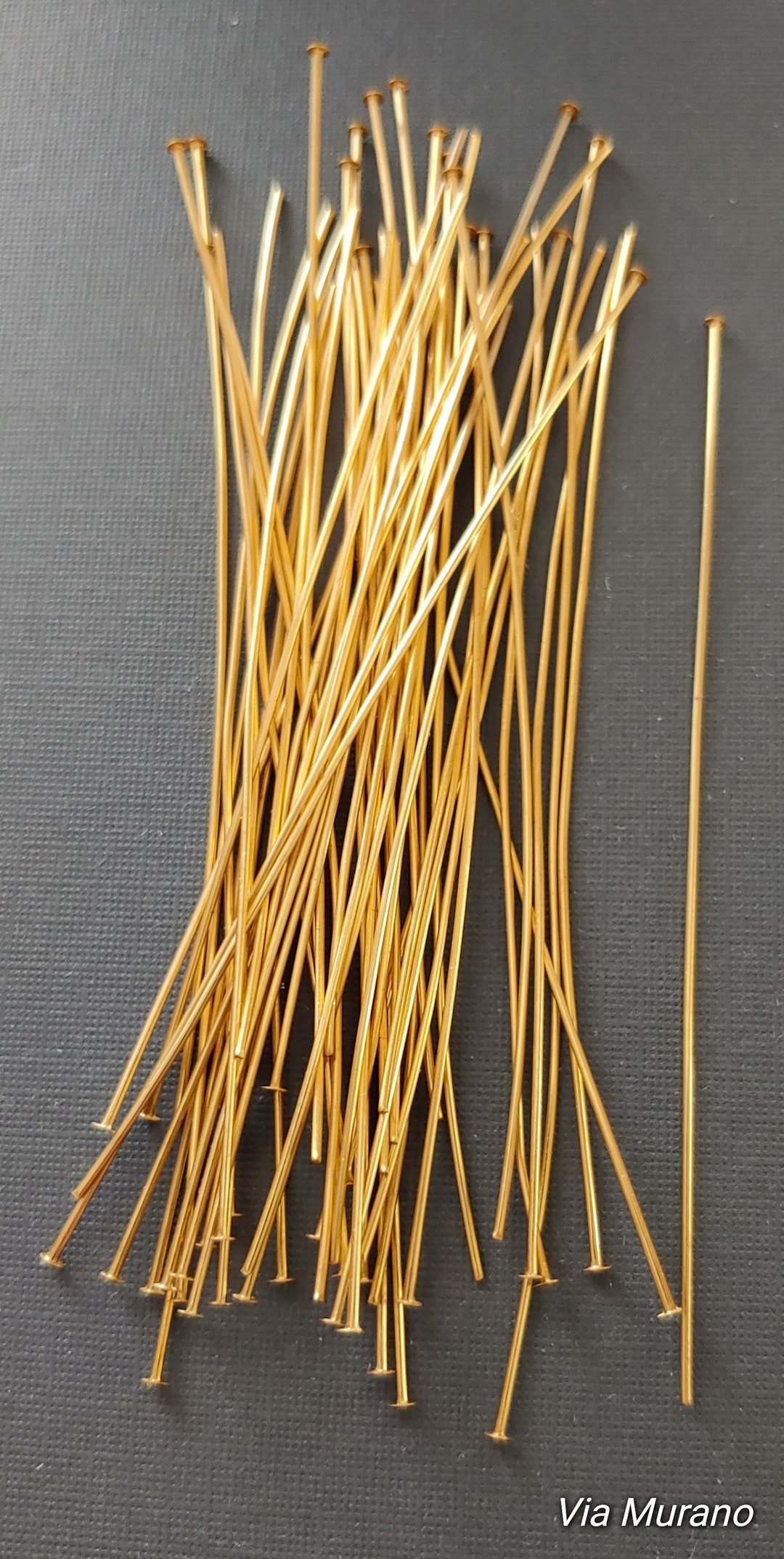 3" ~ 22g Wire Wrapper Brass Headpin. Package of 50 Head Pins. Wrap With ...