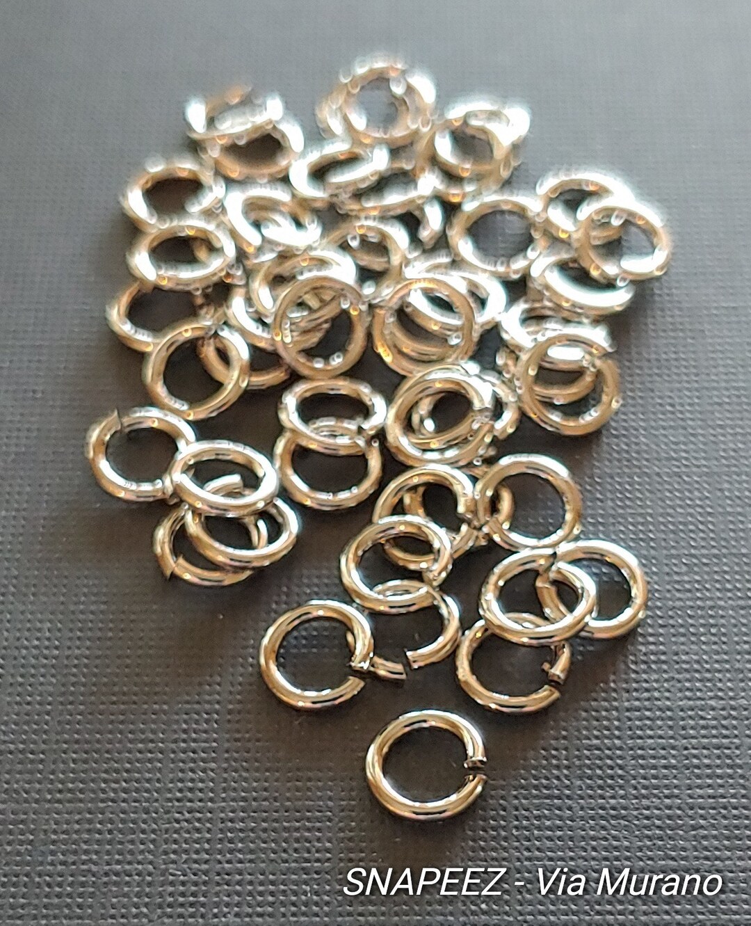 SNAPEEZ® "the Snapping Jump Ring" Imitation Rhodium Ring Hard Open ...