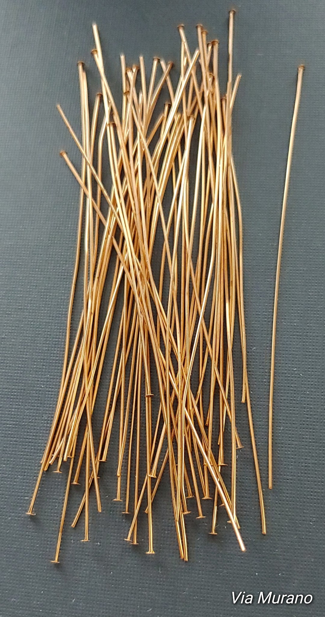 3" ~ 24g Wire Wrapper Brass Headpin. Package of 500 Head Pins. Wrap ...