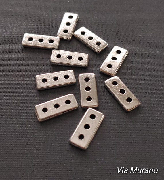 Pewter 3 Hole Spacer Bar 5x13mm pk 10 | Etsy